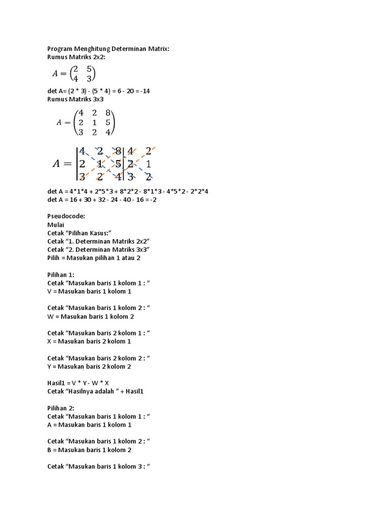 Flowchart Determinan | PDF | Metode & Bahan Ajar