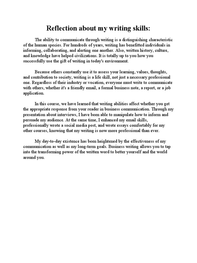 Enhancing My Writing Skills for Success | PDF | Social Science