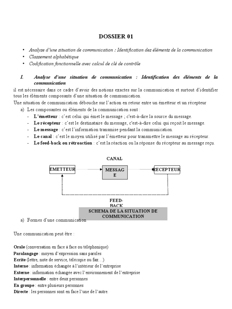 Analyse D'une Situation de Communication en Ta | Download Free PDF | la ...