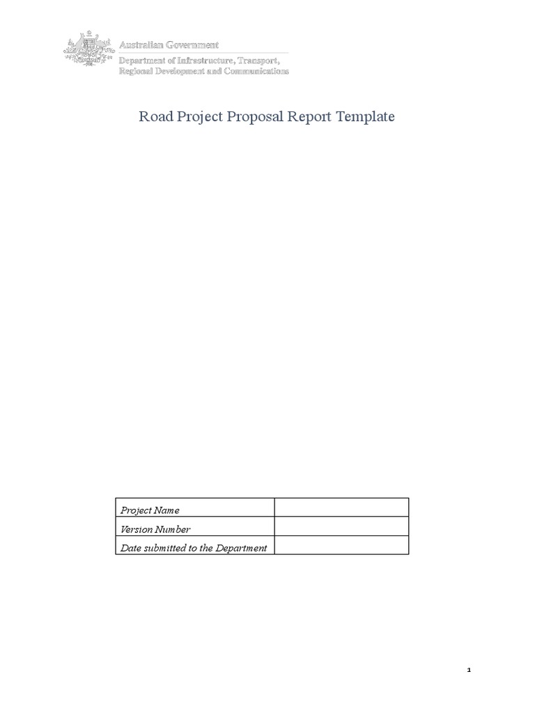 Road Project Proposal Report Template January 2021 | PDF | Public ...