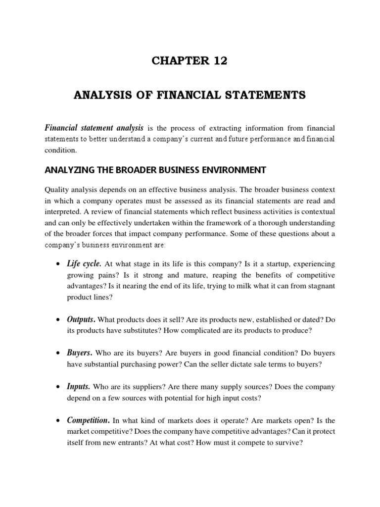 Analyzing Financial Statements | PDF | Dividend | Equity (Finance)