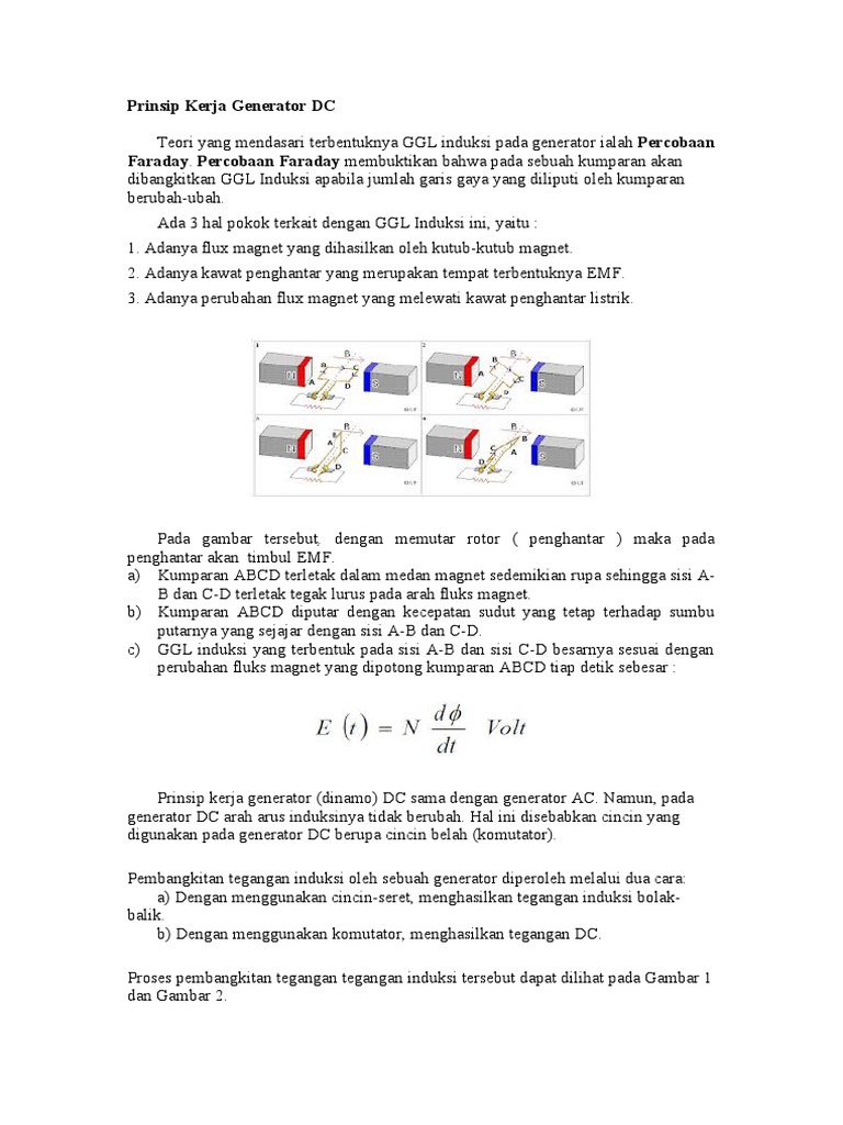 PRINCIPLES OF DC GENERATORS | PDF