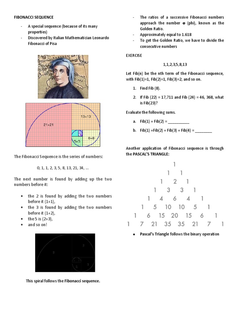 Lesson 2 (FIBONACCI SEQUENCE) | PDF