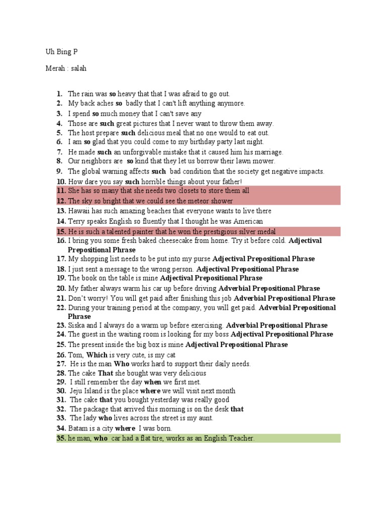 Uh Bing P Merah: Salah | PDF