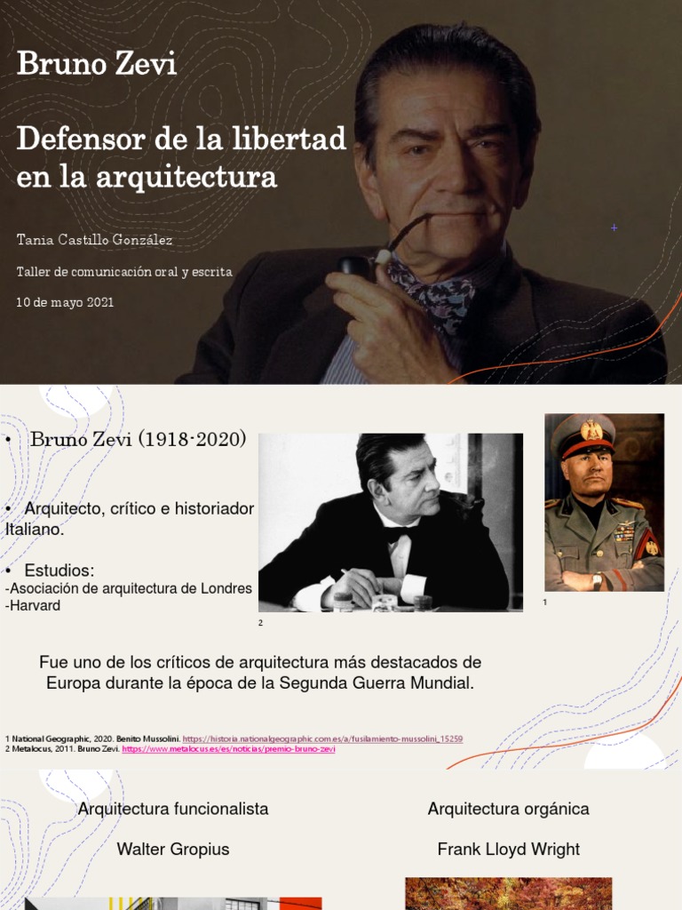 Presentacion Bruno Zevi | PDF | Diseño arquitectonico | Arquitectura