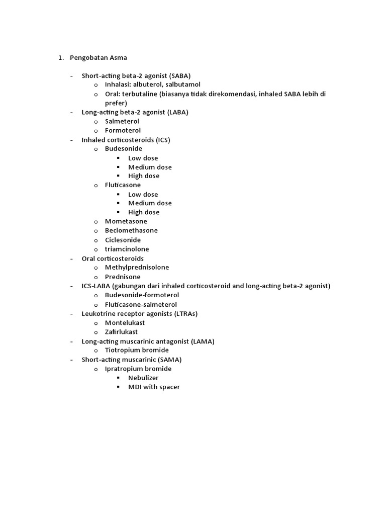 Pengobatan Asma | PDF