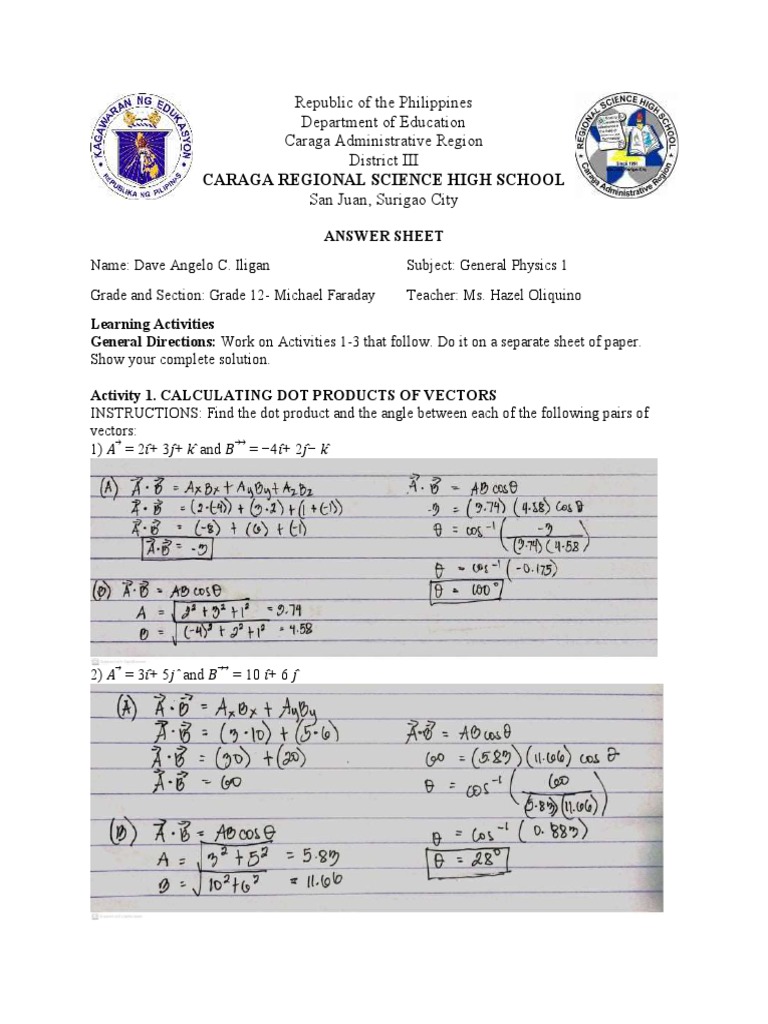 Iligan W6 | PDF | Euclidean Vector | Force