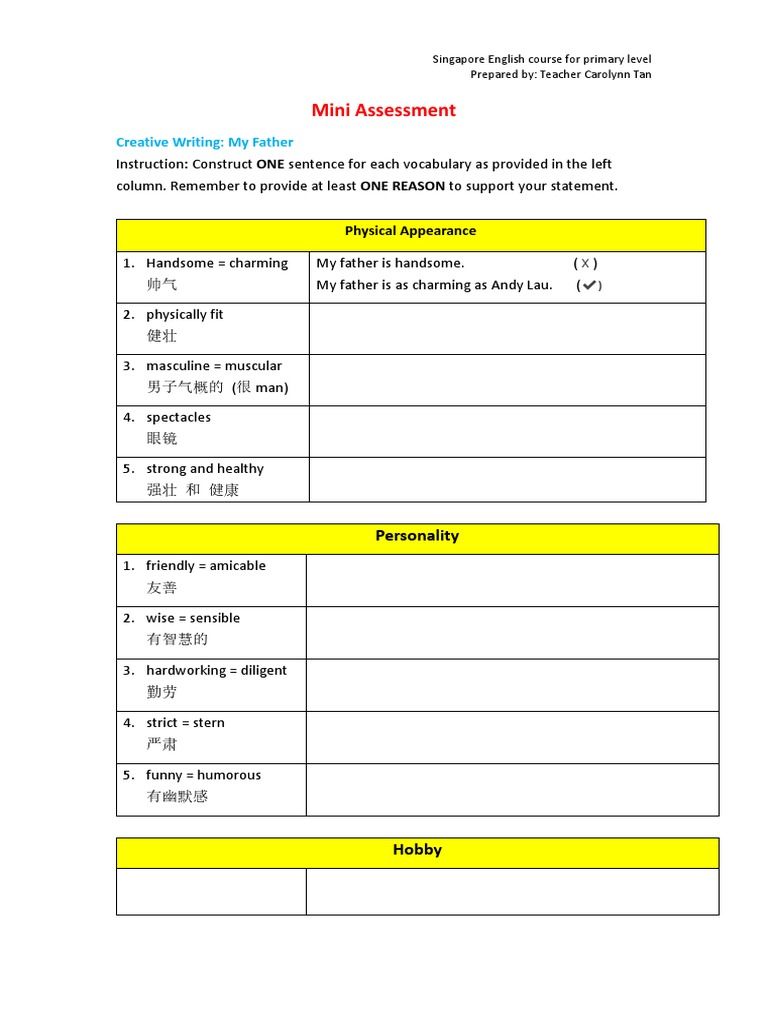 Mini Assessment (16th Octber) | PDF | Career & Growth | Language Arts ...