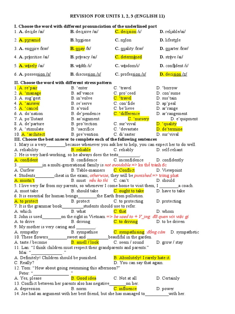 English 11 Units 1-3 Revision Guide | PDF | Language Arts & Discipline