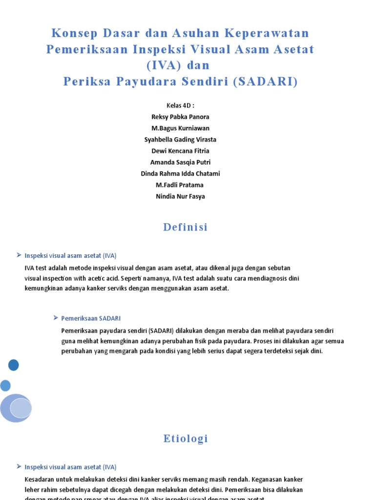 IVA Dan SADARI - 4D Revisi | PDF | Kesehatan Holistik