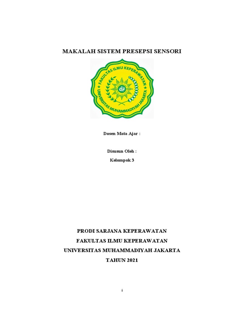 Makalah Sistem Persepsi Sensori | PDF
