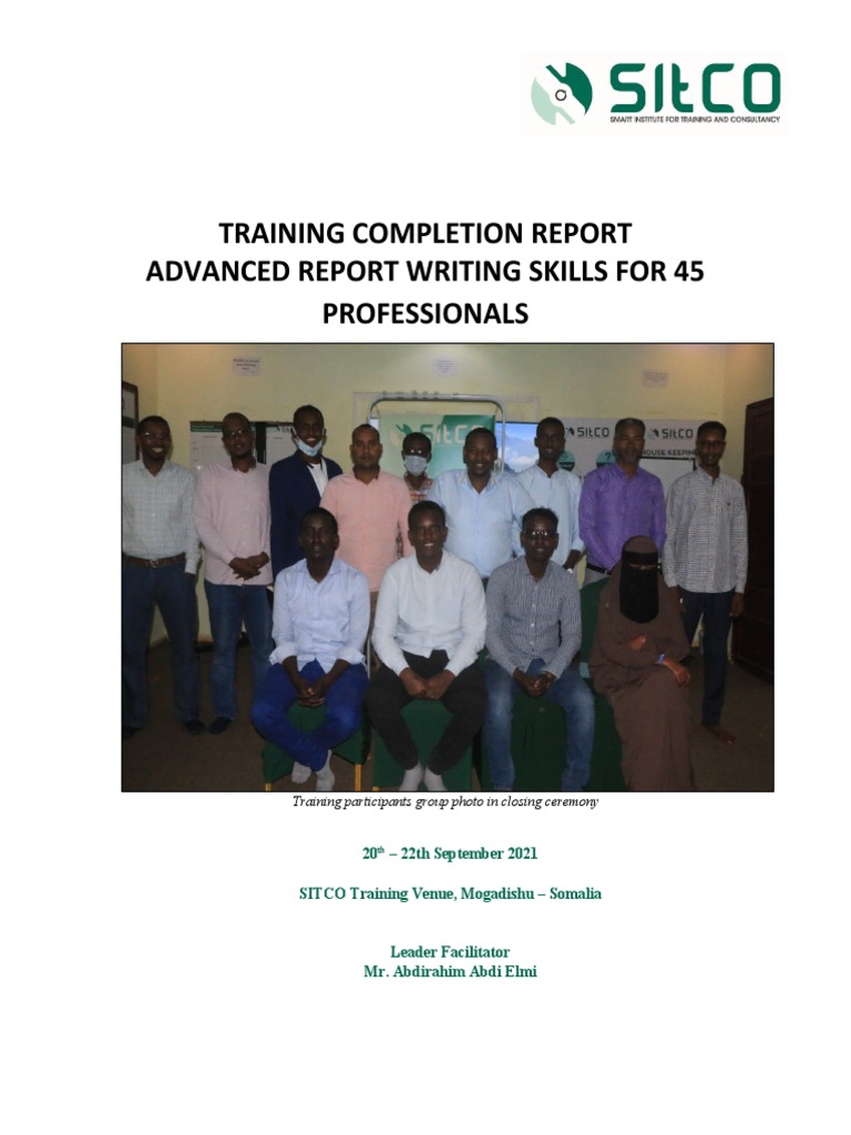 Advanced Report Writing Skills Training Report - Final Draft | PDF ...