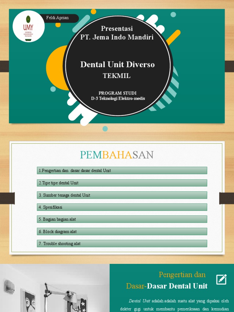 Dental Unit Diverso: Spesifikasi dan Pemeliharaan | PDF | Teknologi ...