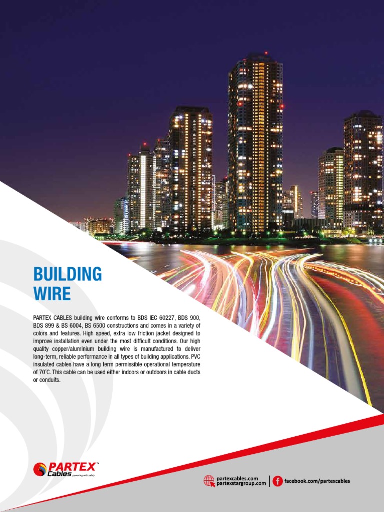 Partex Building Wire Specifications | PDF | Wire | Insulator (Electricity)
