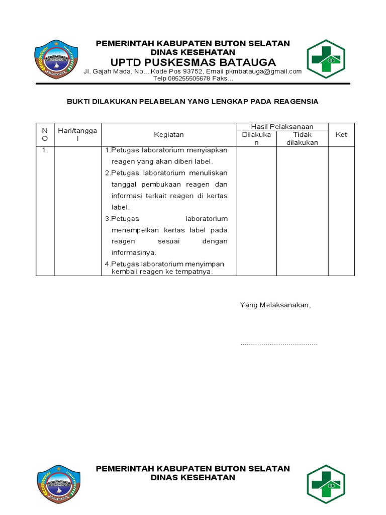 8.1.5 EP 5 Bukti Pelabelan Yang Lengkap Pada Reagensia | PDF