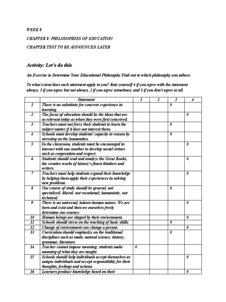 Exploring Educational Philosophies | PDF | Constructivism (Philosophy ...