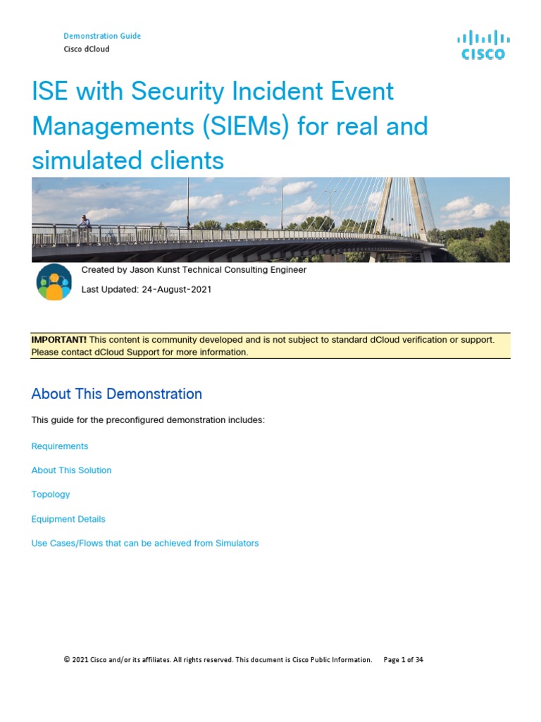 Ise With Security Incident Event Managements (Siems) For Real and ...