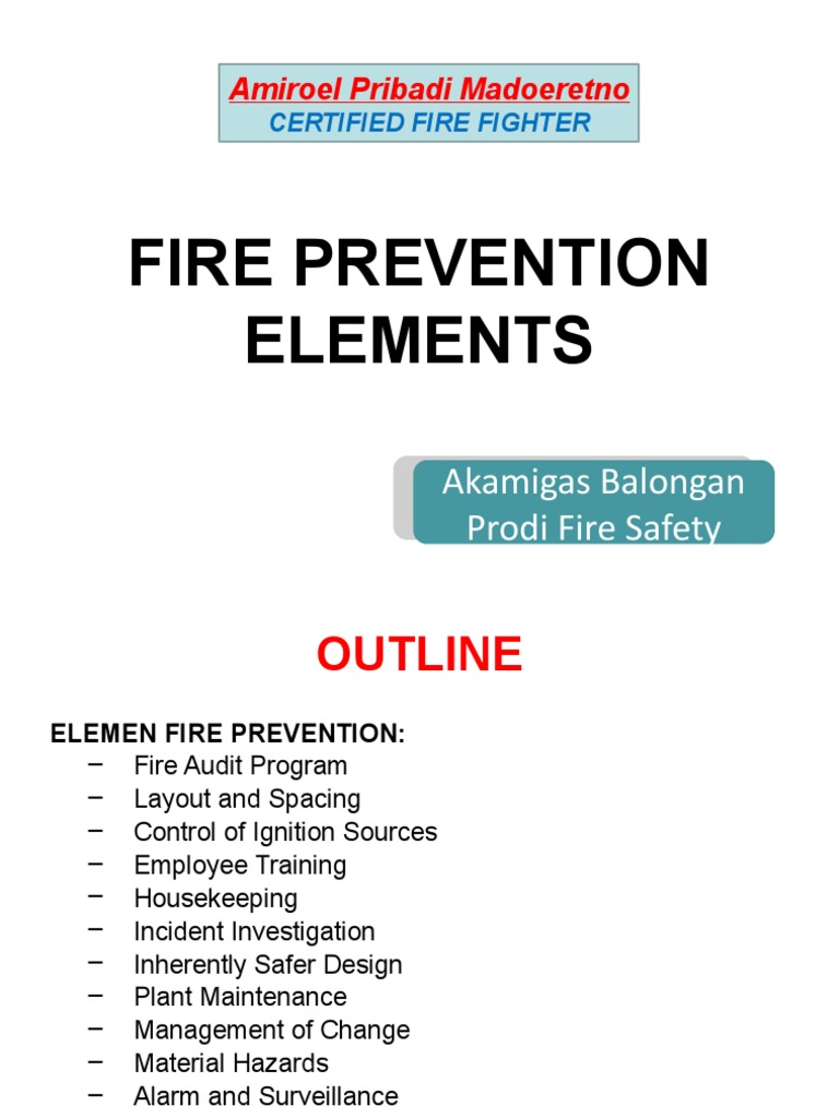 1-Materi Fire Prevention Elements | PDF