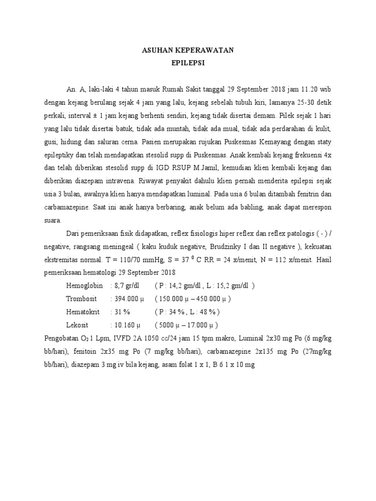 Askep Resume Epilepsi | PDF