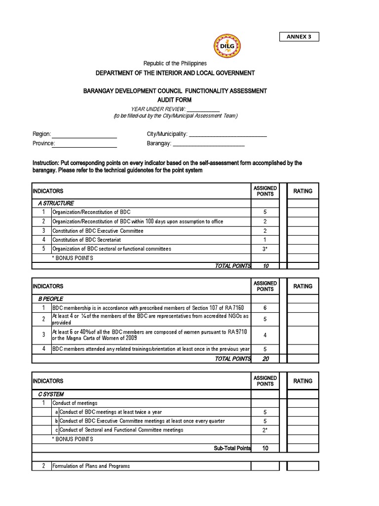 SGLGB - BDC Annex 3 and 4 | PDF | Economies | Policy SGLGB - BDC Annex 3 and 4 | PDF | Economies | Policy