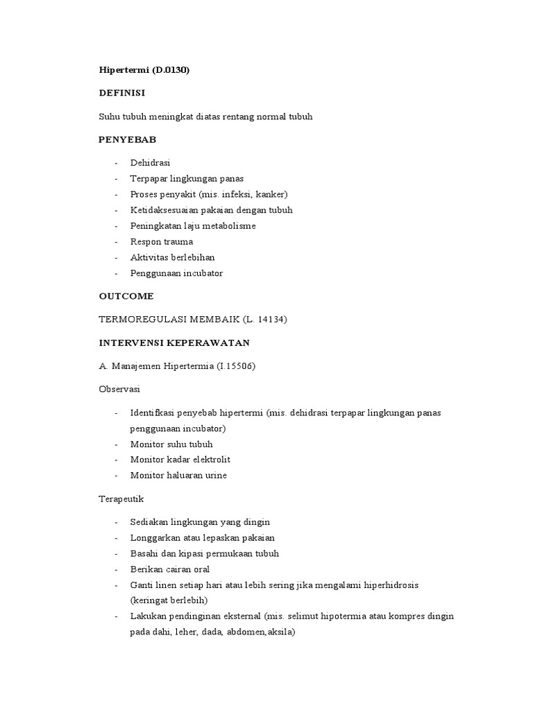 Sdki Hipertermi | PDF