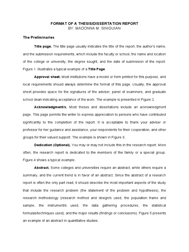 Format of A Thesis/Dissertation Report | PDF | Thesis | Hypothesis