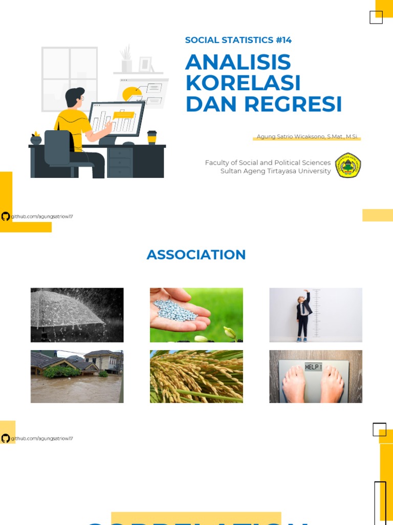 Statistika Sosial - Analisis Korelasi & Regresi | PDF | Metode & Bahan Ajar