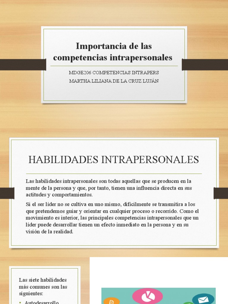 Importancia de Las Competencias Intrapersonales | PDF | Autoestima ...