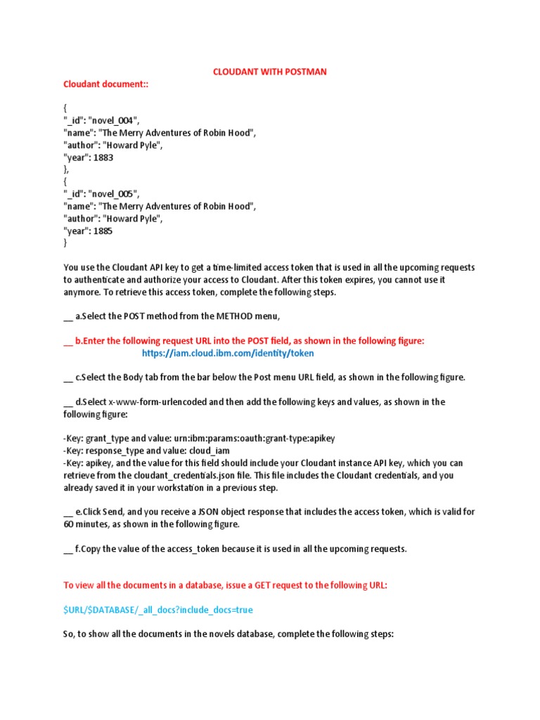 Cloudant With Postman Practical | PDF | Hypertext Transfer Protocol | World Wide Web