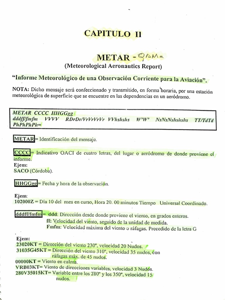 Codificacion Metar | PDF | Niebla | Meteorología