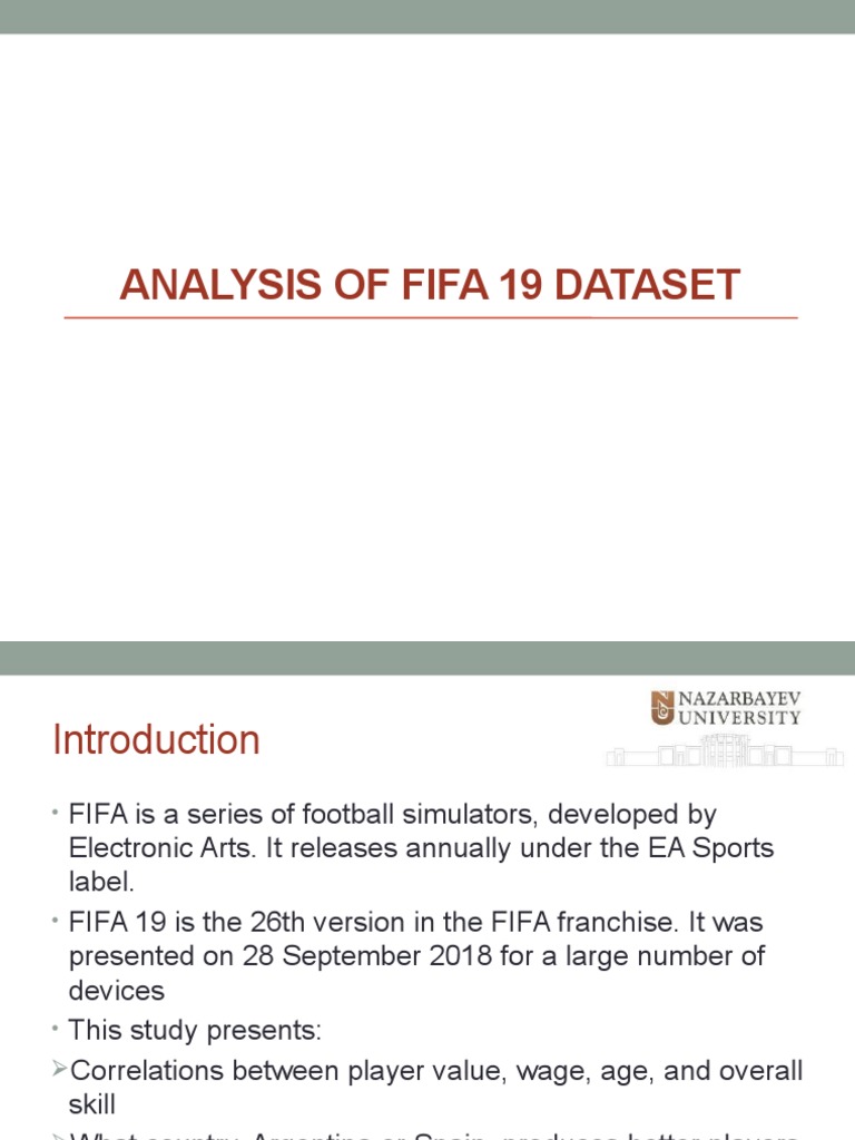 Analysis of FIFA 19 Dataset | PDF | P Value | Statistics