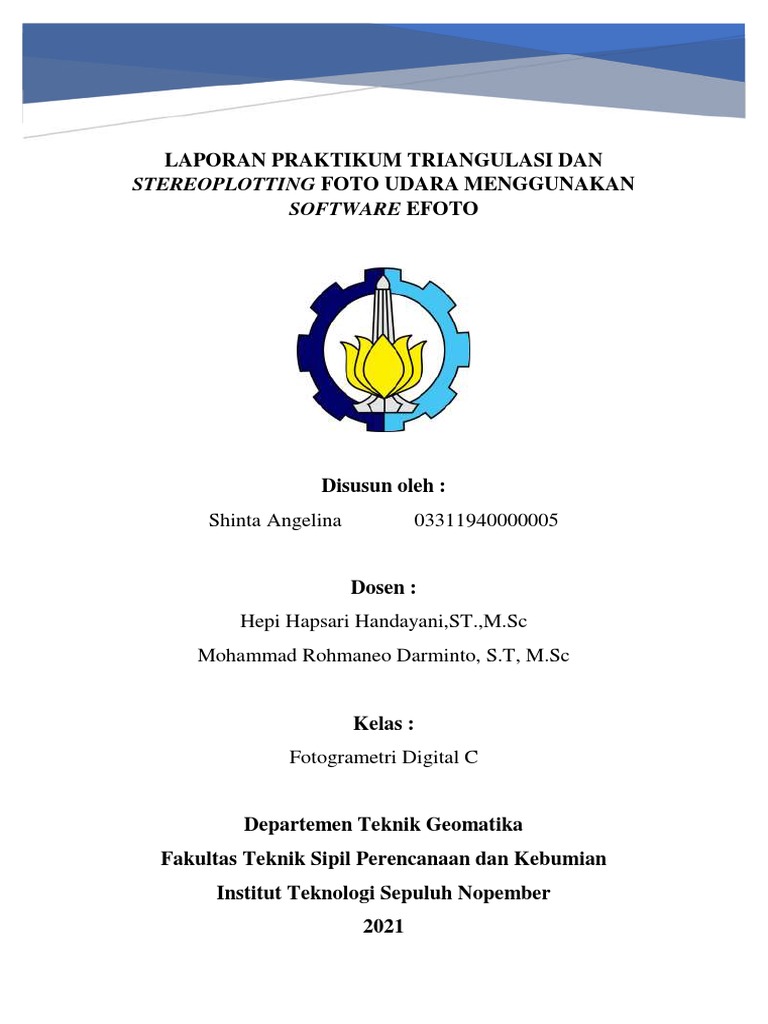 Shinta A. - Laporan Praktikum Triangulasi & Stereoplotter | PDF