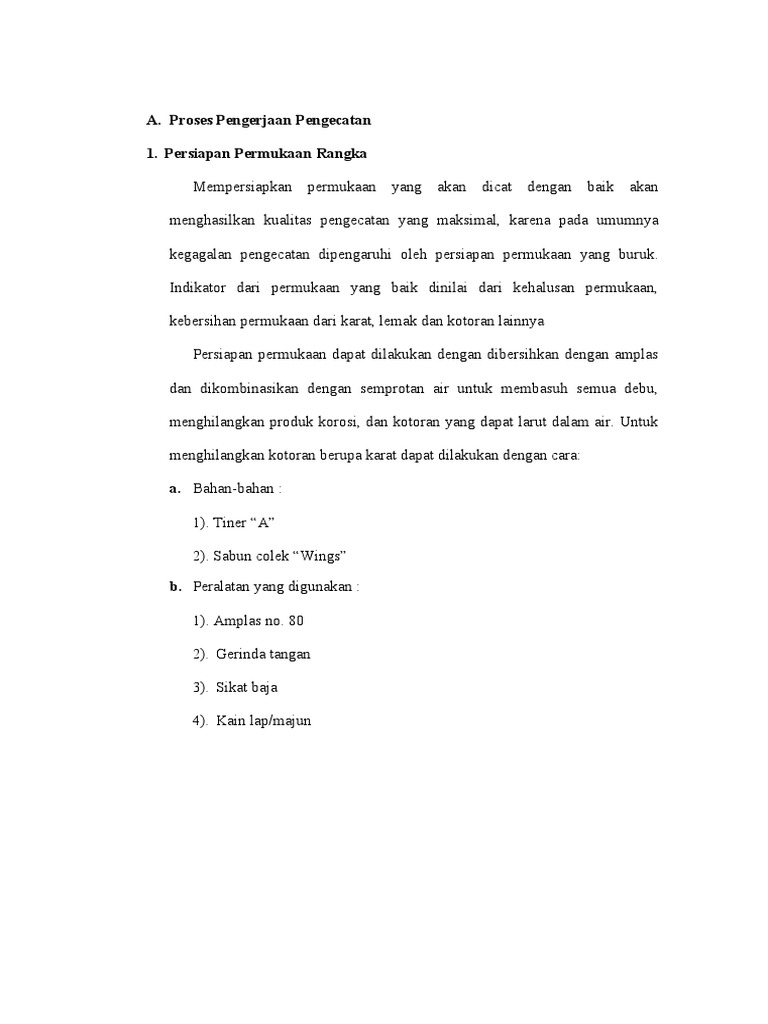[JUDUL]: Proses Pengecatan Rangka Kapal | PDF