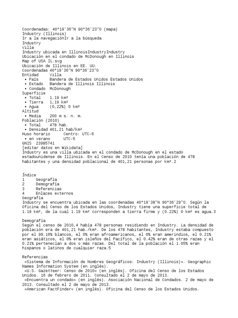 Industry (Illinois) | PDF | Wikipedia