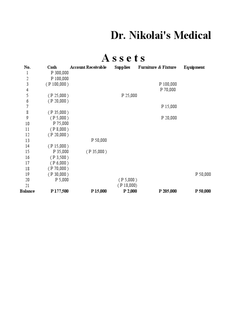 Analysis of Dr. Nikolai's Medical Clinic's Financial Statements for ...