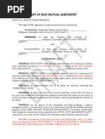 Agreement For Easement of Right of Way | PDF | Notary Public | Natural ...