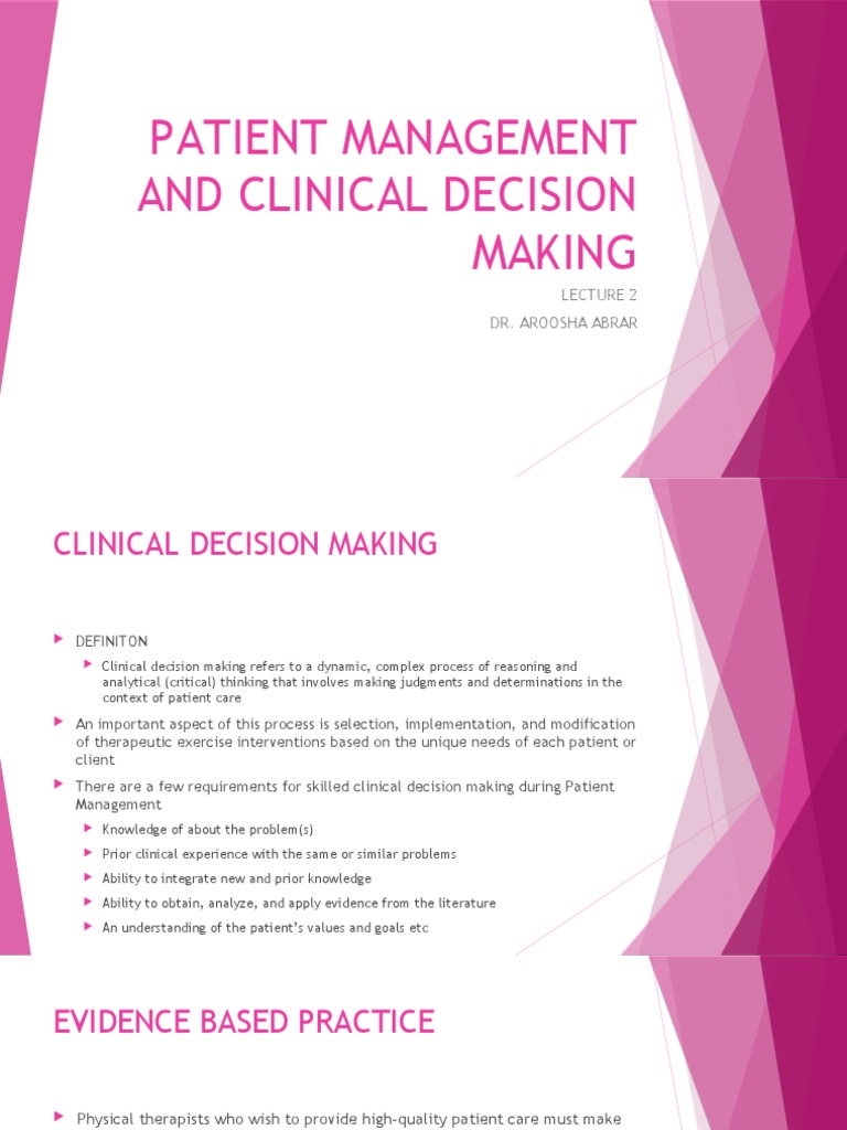 Clinical Decision Making in Patient Care | PDF | Medical Diagnosis ...