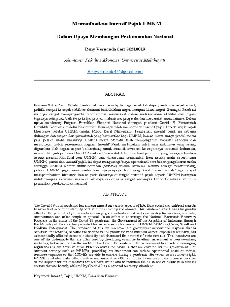 Reny Vernanda 2021019 Akuntansi Jurnal | PDF