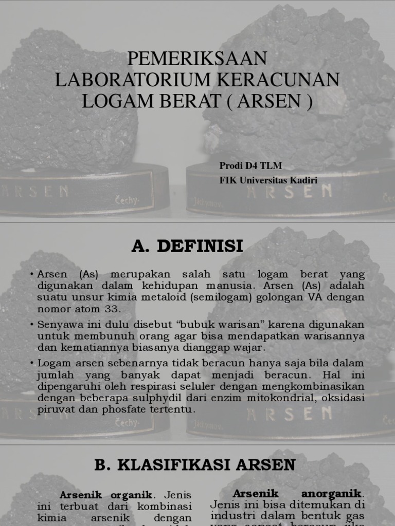 Analisis Toksikologi Logam Berat (Arsen) | PDF