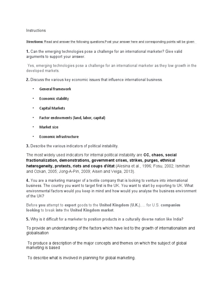 Arguments To Support Your Answer.: Instructions | PDF