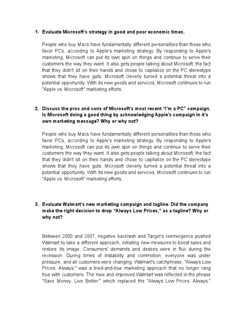 MM Case Study | PDF | Walmart | Marketing