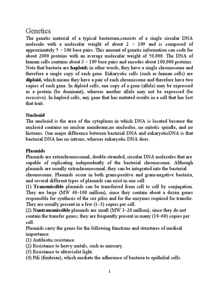 The Genetic Material | PDF | Plasmid | Gene