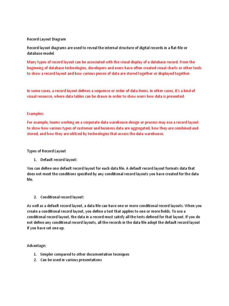 Record Layout Diagram | PDF | Computers