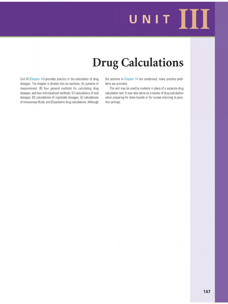 Drug Calculations | PDF