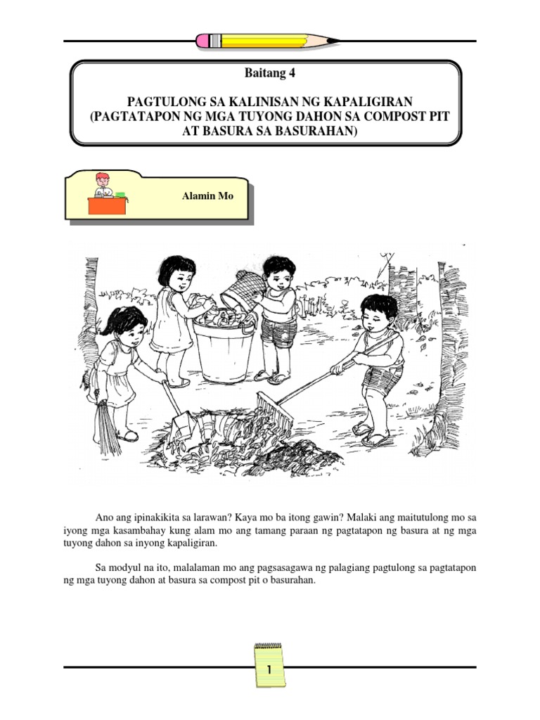 Pagtulong Sa Kalinisan NG Kapaligiran | PDF Pagtulong Sa Kalinisan NG Kapaligiran | PDF