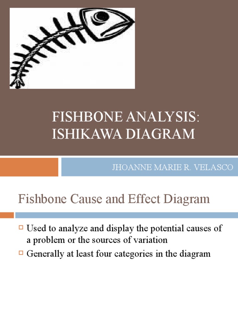 Fishbone Analysis: Ishikawa Diagram: Jhoanne Marie R. Velasco | PDF