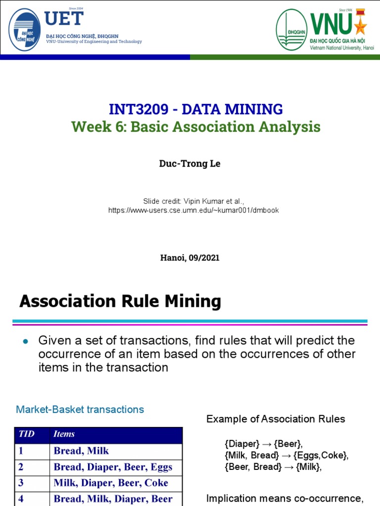 Week 6 - Basic Association Analysis | PDF | Information Technology ...