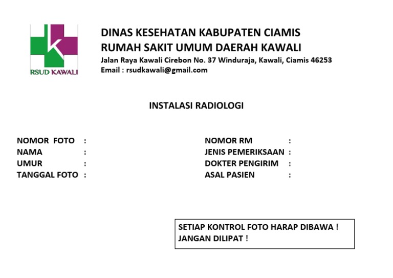 Amplop Radiologi | PDF