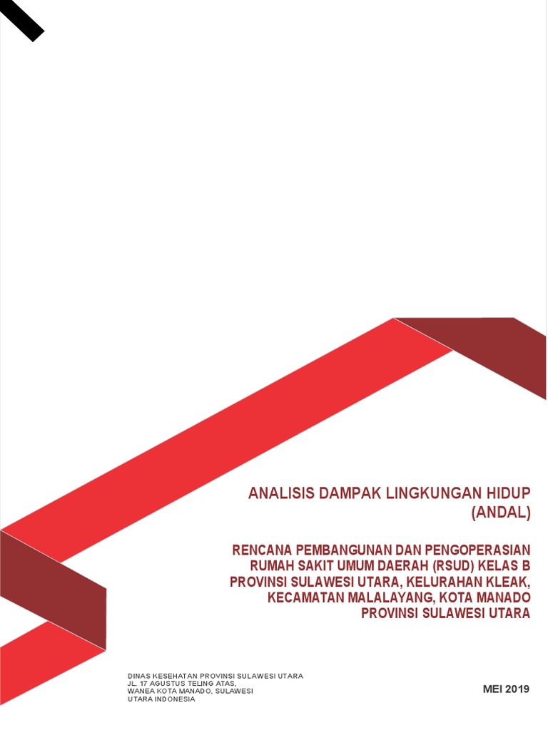 Dokumen Andal Proyek RSUD Kelas B Provinsi Sulawesi Utara | PDF
