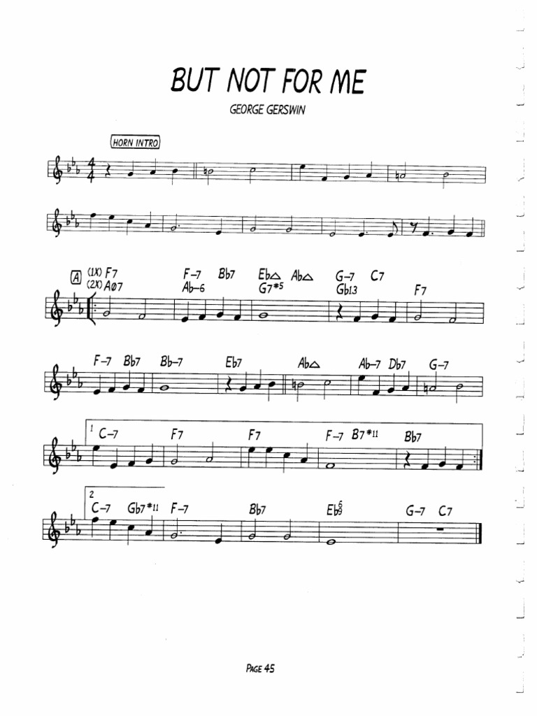 But Not For Me Eb | PDF